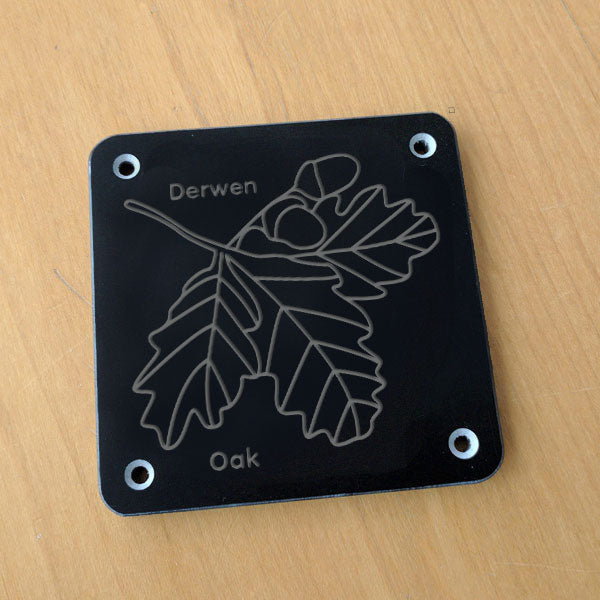 Welsh 'Oak' rubbing plaque – Osprey Signs