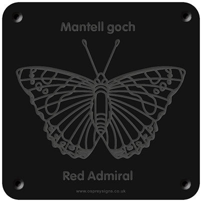 Welsh 'Red admiral' rubbing plaque – Osprey Signs