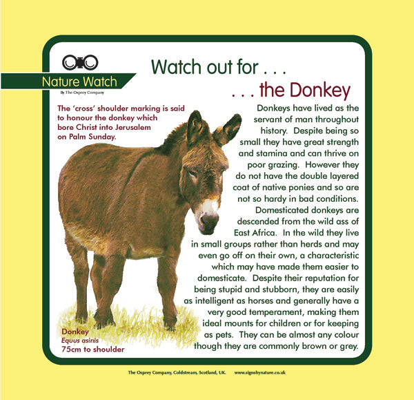 'Donkey' Nature Watch Panel – Osprey Signs