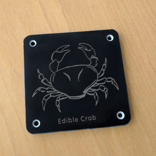'Edible crab' rubbing plaque – Osprey Signs
