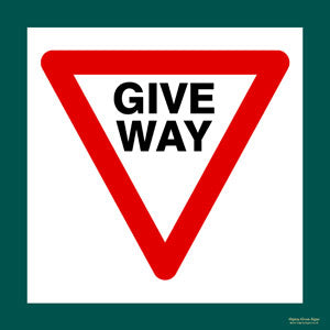 'Give way' symbol sign – Osprey Signs