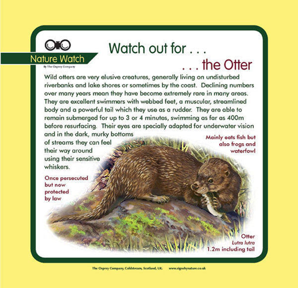 'Otter' Nature Watch Panel – Osprey Signs