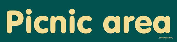 'Picnic area' sign – Osprey Signs
