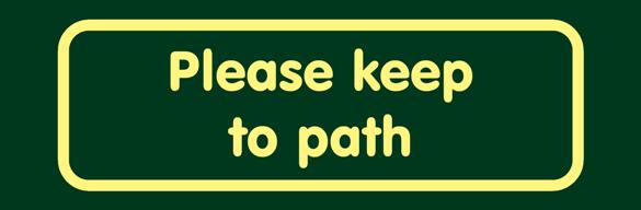 'Please keep to path' Nature Watch Visitor Management Sign – Osprey Signs