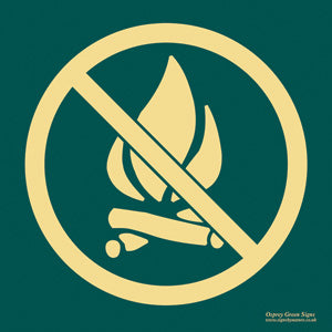 'No fires' symbol sign – Osprey Signs