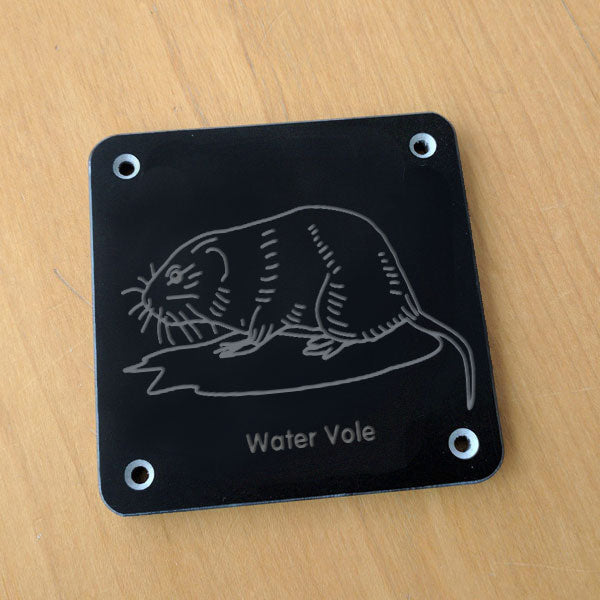 'Water vole' rubbing plaque – Osprey Signs